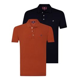 Williot Poloshirt Herren Gr&ouml;&szlig;e M dunkelorange / schwarz