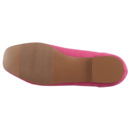 ANISTON SHOES Damen Loafer, Gr. 36, pink, Textil, Veloursleder, Schuhe, Slipper, Schlupfschuh, Flat, Schmuckspange - NEUE KOLLEKTION