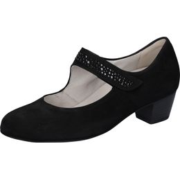Waldl&auml;ufer WALDL&Auml;UFER Damen Spangenpumps "HILARIA", Gr. 4,5, schwarz, Nubukleder, unifarben, Schuhe, Abendschuh, Festtagsschuh, Bequemschuh in Schuhweite G (=
