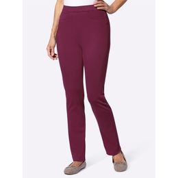 Classic Basics Damen Schlupfhose, rot, Gr. 40, unifarben, 59% Baumwolle, 30% Polyester, 11% Elasthan, Hosen