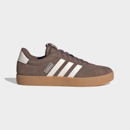 Damen Sneaker "VL COURT 3.0", adidas Sportswear, Gr. 36earth strata, chalk wei&szlig;, gum 3, Leder, Synthetik, Schuhe, inspiriert vom Design des adidas
