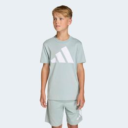 adidas Sportswear Funktionsshirt 'Essentials' Jungen Gr&ouml;&szlig;e 128 pastellgr&uuml;n / wei&szlig;