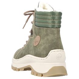 Rieker Damen Winterboots, Gr. 36, gr&uuml;n, Lederimitat, Schuhe, mit seitlichem Rieker-Label