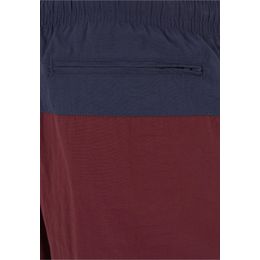 Urban Classics Herren Badeshorts "Urban Classics Herren Block Swim Shorts"nvy, burgundy, Gr. M, 100% Polyamid, Badehosen