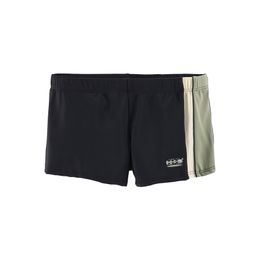 H.I.S. H.I.S Herren Boxer-Badehose, schwarz, Gr. 4, Polyamid, Badehosen, mit Kontrasteins&auml;tzen
