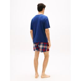 Herren Schlafanzug, Tommy Hilfiger Underwear, Gr. XLblau, Web, Obermaterial: 100% Baumwolle, kariert, unifarben, Basic, Homewear-Sets, Regular fit