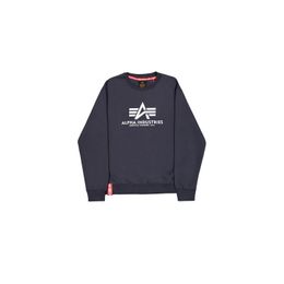 Herren Sweater "Basic Sweatshirt BL", blau, Gr. S, Alpha Industries, Obermaterial: 80% Baumwolle, 20% Polyester, Sweatshirts