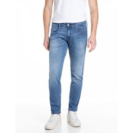 Replay Herren Slim-fit-Jeans "Anbass Superstretch", blau, Gr. 34, Denim/Jeans, Obermaterial: 94% Baumwolle, 4% Elastomultiester, 2% Elasthan, Jeans,