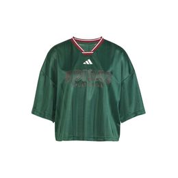 adidas Sportswear Funktionsshirt 'Tiro' Damen Gr&ouml;&szlig;e M/L smaragd / dunkelgr&uuml;n / feuerrot / wei&szlig;