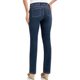 WONDERJEANS Damen Bootcut-Jeans, blau, Gr. 38, Denim/Jeans, Obermaterial: 74% Baumwolle, 14% Polyurethan, 8% Polyester, 4% Elasthan, Jeans,