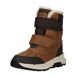 Geox M&auml;dchen Snowboots "Geox Stiefel Lederimitat/Textil", Gr. 34dunkelbraun, braun, Lederimitat, Textil, Schuhe