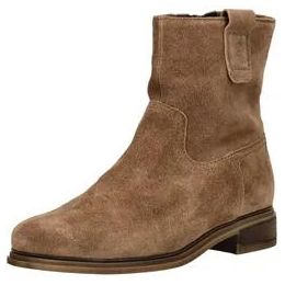 Stiefelette Gabor COMFORT "Gabor Comfort Stiefelette Veloursleder", Damen, Gr. 37,5, nut, Veloursleder, Schuhe Stiefelette