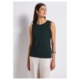 Tanktop Street One, Damen, Gr. 46, gr&uuml;n (pine grove gr&uuml;n), Stoff, 95% Viskose, 5% Elasthan, unifarben, normal normal, Rundhals, abgesteppt, Tops Tanktop, aus stretchigem Viskosematerial