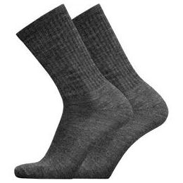 Socken UPHILLSPORT "MERINO SPORT 2er Pack", Damen, Gr. 47-50, grau, 64% Wolle, 34% Polyamid, 2% Elasthan, unifarben, Socken Socken, in atmungsaktiver Qualit&auml;t