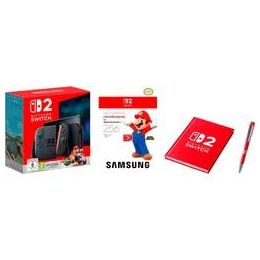 Nintendo SWITCH 2 Konsolen-Set "Switch 2 Mario Kart World-Set + Samsung mircoSD EXPRESS 256 GB", schwarz, B:27,2cm H:16,6cm T:1,39cm, Spielekonsolen