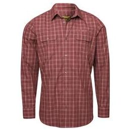 Langarmshirt HERO by John Medoox "HARRY Kent Hemd Langarm", Herren, Gr. XXL, rot check, Flanell, 60% Baumwolle, 40% Polyester, regular fit, Shirts Langarmshirt, Regular Fit Casual Funktionsmaterial f&uuml;r Herren