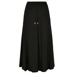 Jerseyrock Urban Classics "Urban Classics Damen Ladies Viscose Midi Skirt", Damen, Gr. 5XL, schwarz, 100% Viskose, loose fit, R&ouml;cke