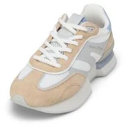 Marc O'Polo Sneaker MARC O'POLO "aus Veloursleder und Mesh", Damen, Gr. 39, fine sand, schwarz sea, Obermaterial: 80% Leder (Rind), 20% Polyester, unifarben, Schuhe Sneaker