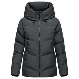 Steppjacke Ragwear "Cessi", Damen, Gr. M (38), grau (dunkelgrau), Obermaterial: 100% Polyester; Innenfutter: 100% Polyester; Wattierung: 100% Polyester, Basic, gerade h&uuml;ftbedeckend, hoch geschlossener Ausschnitt, &Auml;rmel ohne &Auml;rmelschlitz Rippstrickb&uuml;ndchen, Jacken Steppjacke, Wasserdichte Damen Winterjacke mit gro&szlig;er Kapuze