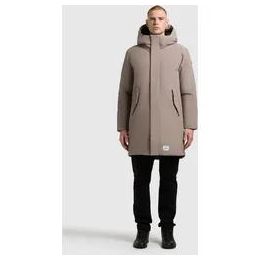 Wintermantel Khujo "FOGG", Herren, Gr. XL, greige, 100% Polyester, unifarben, eingesetzt elastischer Bund mit Windstopper, M&auml;ntel Wintermantel