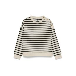 V&eacute;ro Moda Vero Moda Sweatshirt 'VMTONY' Damen Gr&ouml;&szlig;e M creme / schwarz