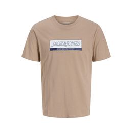 Jack & Jones Jack & Jones T-Shirt 'JORINWOOD' Herren Gr&ouml;&szlig;e M marine / brokat / wei&szlig; / offwhite