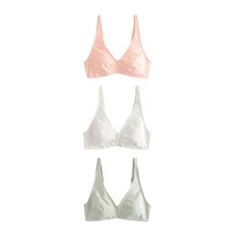 next Bra female size 90 Pastel green / Pastel pink / White