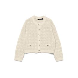 V&eacute;ro Moda Vero Moda Knit Cardigan 'VMHEATHER' female Beige size XL