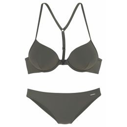 Bruno Banani Push-Up-Bikini Damen Gr&ouml;&szlig;e XS/S oliv