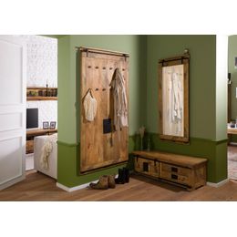 Wandgarderobe Mango 100x8x190 natur lackiert RAILWAY #1008
