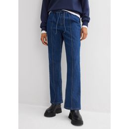 bonprix Bootcut-Jeans Mid Waist Bequembund, blau, Gr.40, Bootcut-Jeans Mid Waist, Bequembund, 79% Baumwolle (organic)