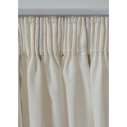 bonprix Vorhang mit gewebten Streifen (1er Pack), beige, 100% Baumwolle