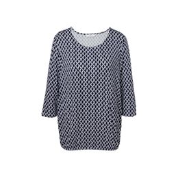 Tchibo - Bedrucktes Blusenshirt - Damen - Gr. L - dunkelblau/print