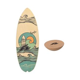 Tchibo - F2 Balance Board Halfshell Set mit Korkhalbkugel - mehrfarbig