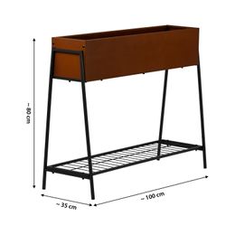 Tchibo - Hochbeet mit Ablage - 100x35x80cm - braun - Stahl