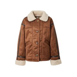 Topshop &Uuml;bergangsjacke Damen Gr&ouml;&szlig;e L creme / cognac