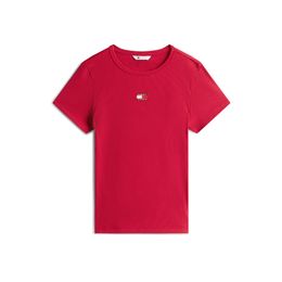 Tommy Jeans T-Shirt Damen Gr&ouml;&szlig;e XXS feuerrot / cranberry / wei&szlig;