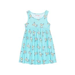 MINOTI Kleid M&auml;dchen Gr&ouml;&szlig;e 98/104 aqua / mischfarben