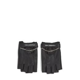 K by KARL LAGERFELD Karl Lagerfeld Fingerless Gloves female size M Black / White