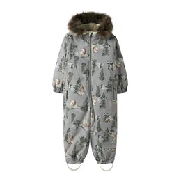 name it Funktionsanzug 'NMNSNOW10' Jungen Gr&ouml;&szlig;e 116 braun / grau / hellgrau