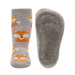 Ewers Stoppersocken 'Fuchs' Jungen Gr&ouml;&szlig;e 19/20 grau / dunkelorange / offwhite