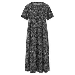 Green Cotton - Jersey-Kleid Isa, schwarz, Gr. 42 / M - Baumwolle
