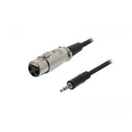 Deltaco XLR > 3,5 mm adapter, 1,5 m, 3-pin XLR, Cisco pinout - Schwarz