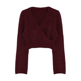 Trendyol Pullover Damen Gr&ouml;&szlig;e S burgunder