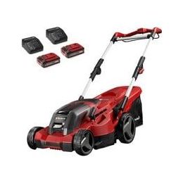 Einhell Power X-Change Akku-Rasenm&auml;her GE-CM 36/37 Li, 36Volt (2x18V) rot/schwarz, 2x Li-Ionen Plus Akku 4,0Ah