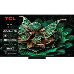 TCL 55Q7C Mini-LED, QLED-Fernseher 138.8 cm (55 Zoll), schwarz, UltraHD/4K, Google TV, Triple Tuner, 144Hz Panel
