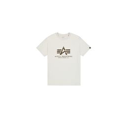 ALPHA INDUSTRIES Shirt male size L Honey / Light grey / Black