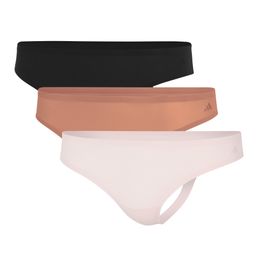 Tanga adidas Sportswear "Sport Active Light Flex-Packaged Panties", Damen, Gr. S, 900, schwarz, beige, braun, Single Jersey, Obermaterial: 76% Polyamid, 24% Elasthan, k&ouml;rpernah, Unterhosen Tanga, elastischer Bund, Multipack, Single Jersey-Qualit&auml;t, bequem
