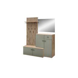 M&ouml;bel Kraft Kompaktgarderobe Rovereto gr&uuml;n Ma&szlig;e (cm): B: 148 H: 199 T: 38.0 &raquo; M&ouml;bel Kraft
