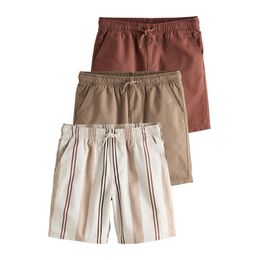 next Shorts Jungen Gr&ouml;&szlig;e 140 rostbraun / cappuccino / naturwei&szlig;